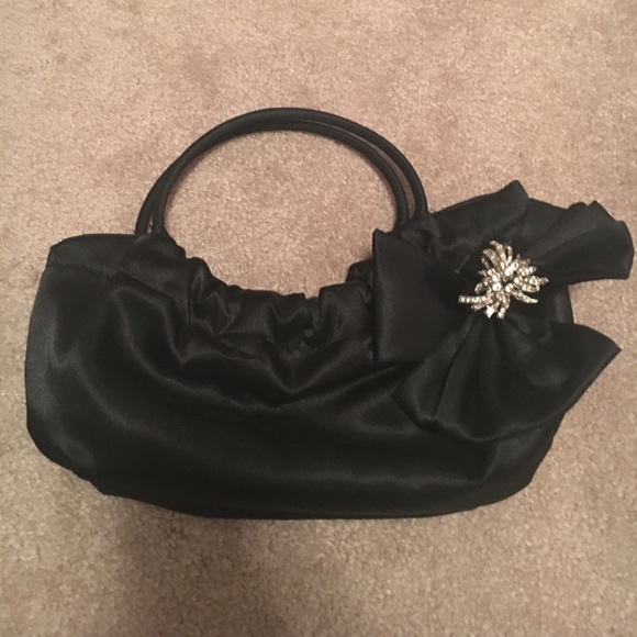 Bags | Black Satin Evening Bag | Poshmark